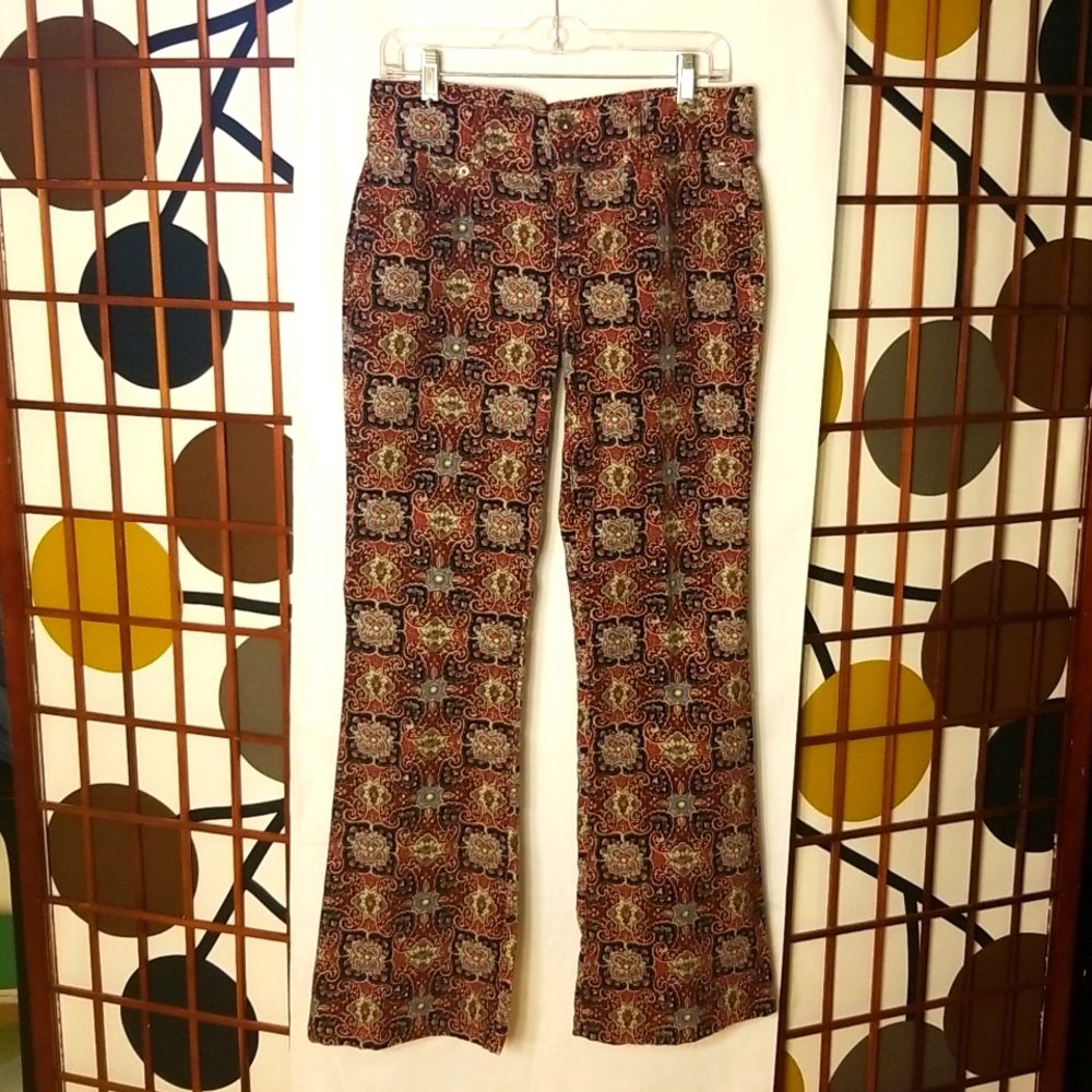 Tommy Hilfiger Stretch Corduroy Bootcut Print Pants S… - Gem